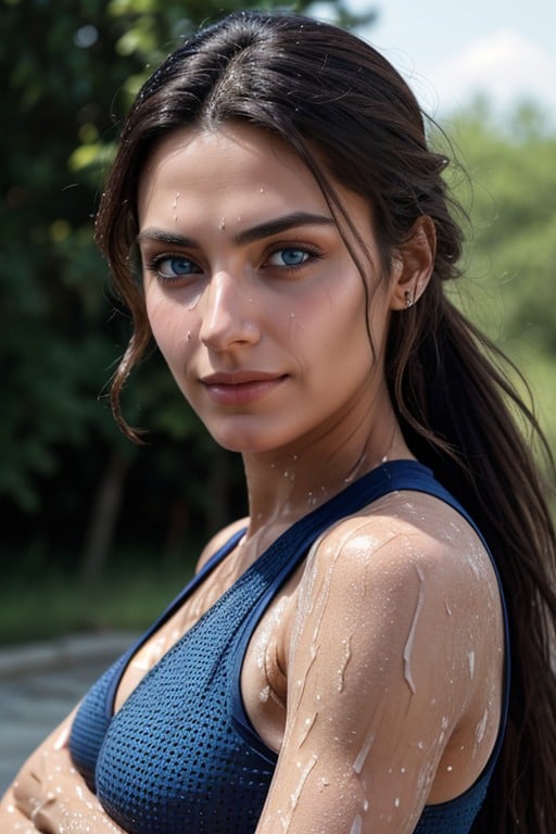 Blue Eyes Outdoors Close Up Hentai Ai Porn